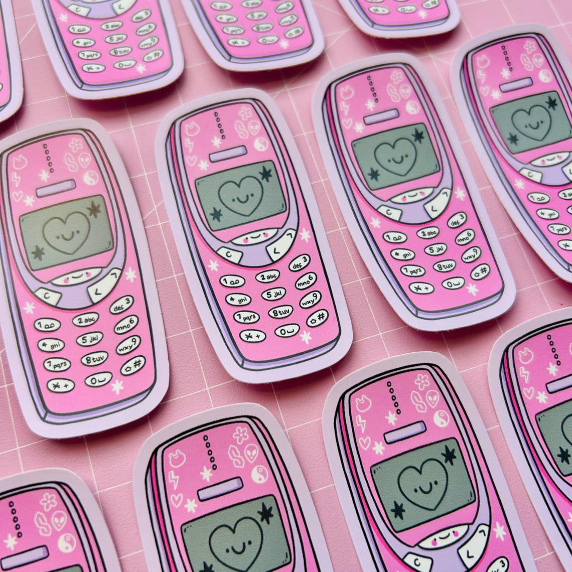 Y2K Nostalgia Mobile Phone - Waterproof Vinyl Sticker - Decal - Girly ...
