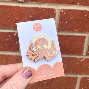 Overthinking Octopus Enamel Pin - Sea Creature - Animal Pins - Cute ...