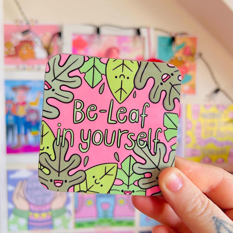 Be Leaf in Yourself Bulletin - Etsy