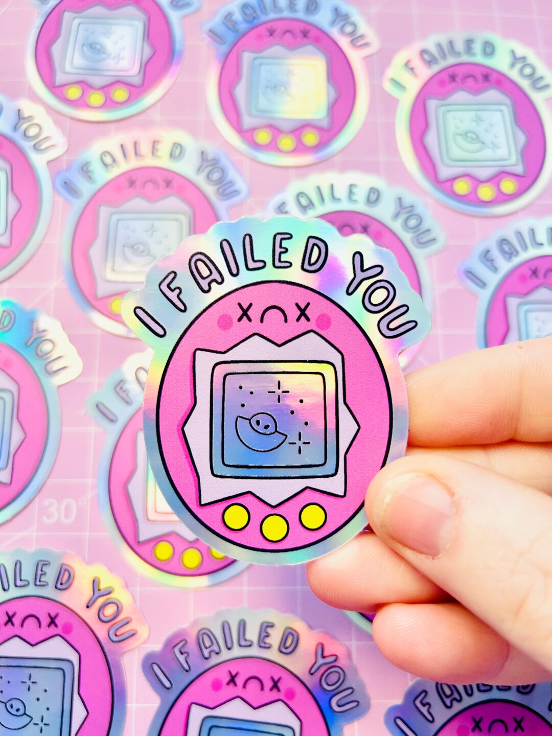 I Failed You - Virtual Pet Holographic Sticker - Journal - Planner ...
