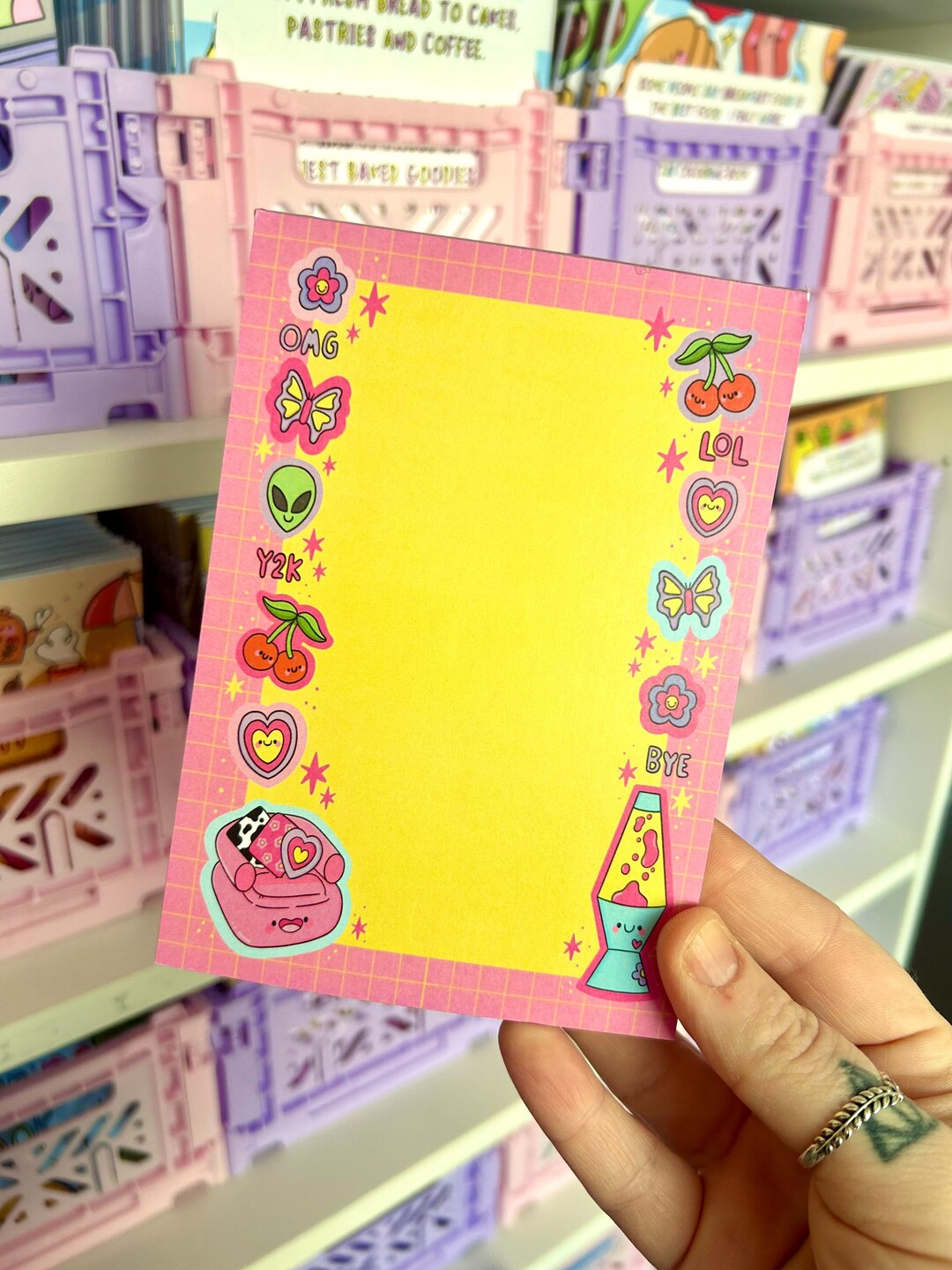 Y2K Nostalgia A6 Notepad : 50 Pages - Colourful Girly Stationery - Toys ...