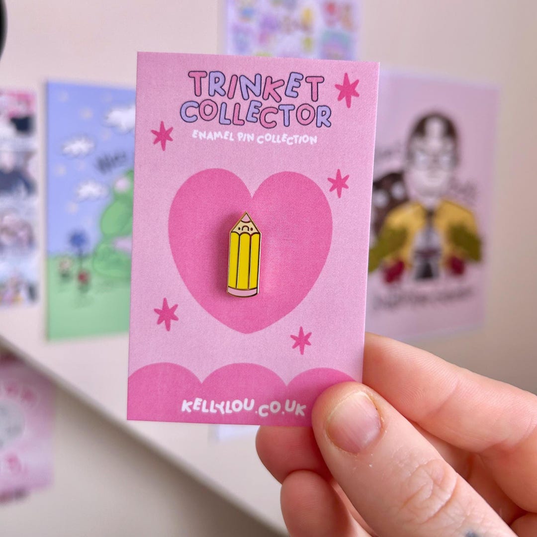 Mini Pencil Enamel Pin: Gold Plated - Stationery Lover - Pencils ...