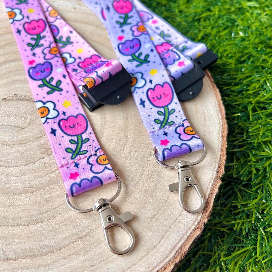 Floral Cuties Lanyard - Flowers - Spring Summer - Work Fob - College ...