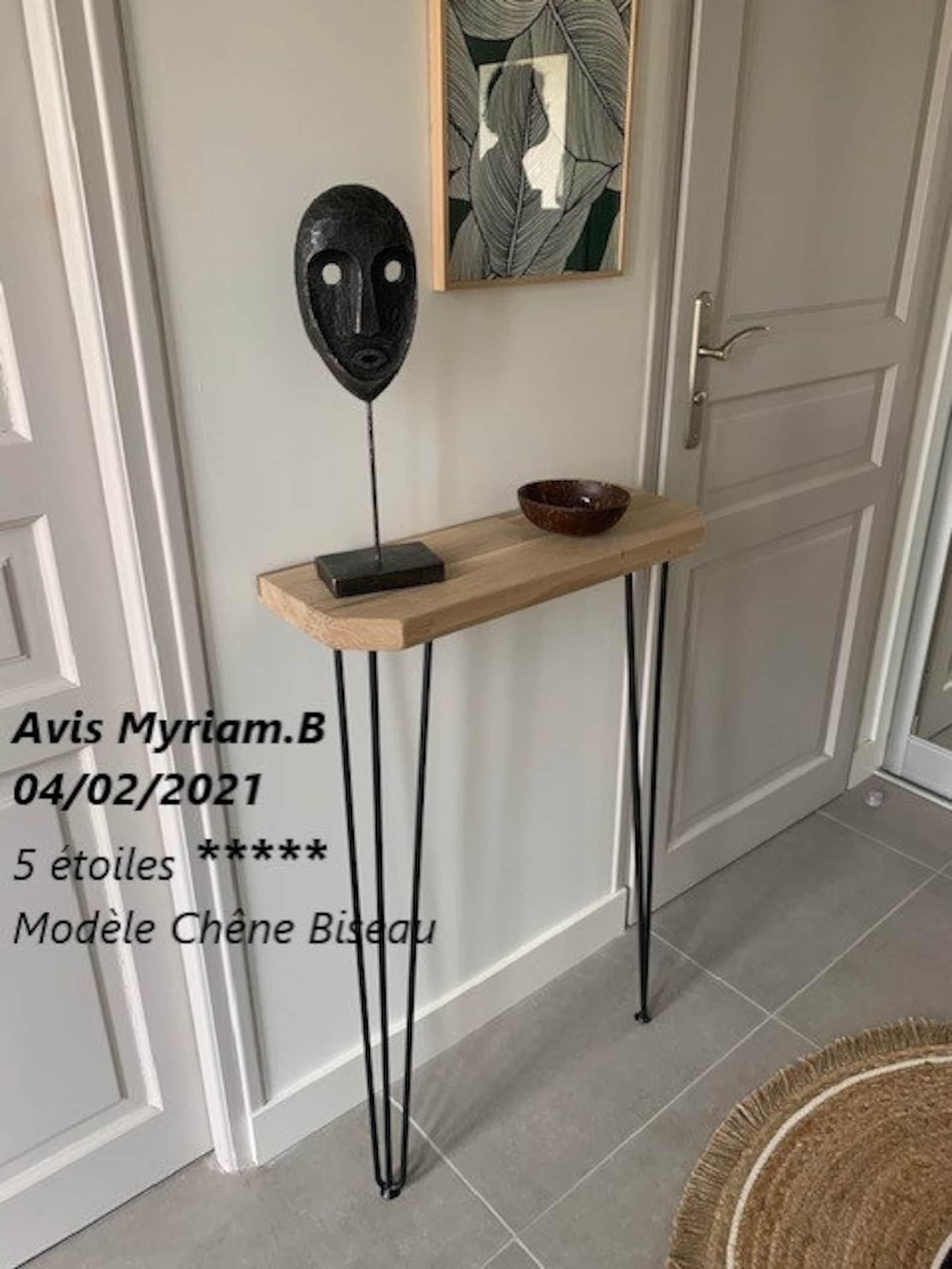 Console en chêne avec angles biseautés de style industriel | Etsy France