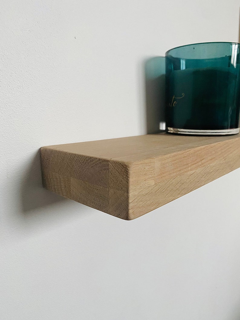 Etagere en chene massif avec fixation invisible - Etsy France