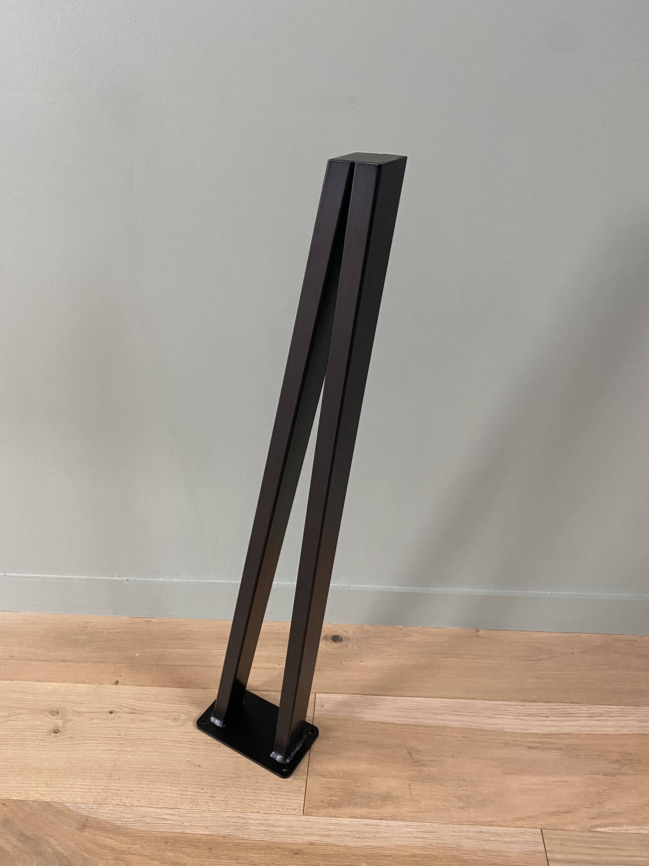 Table Leg or Desk in Black Metal Square Shape - Etsy UK