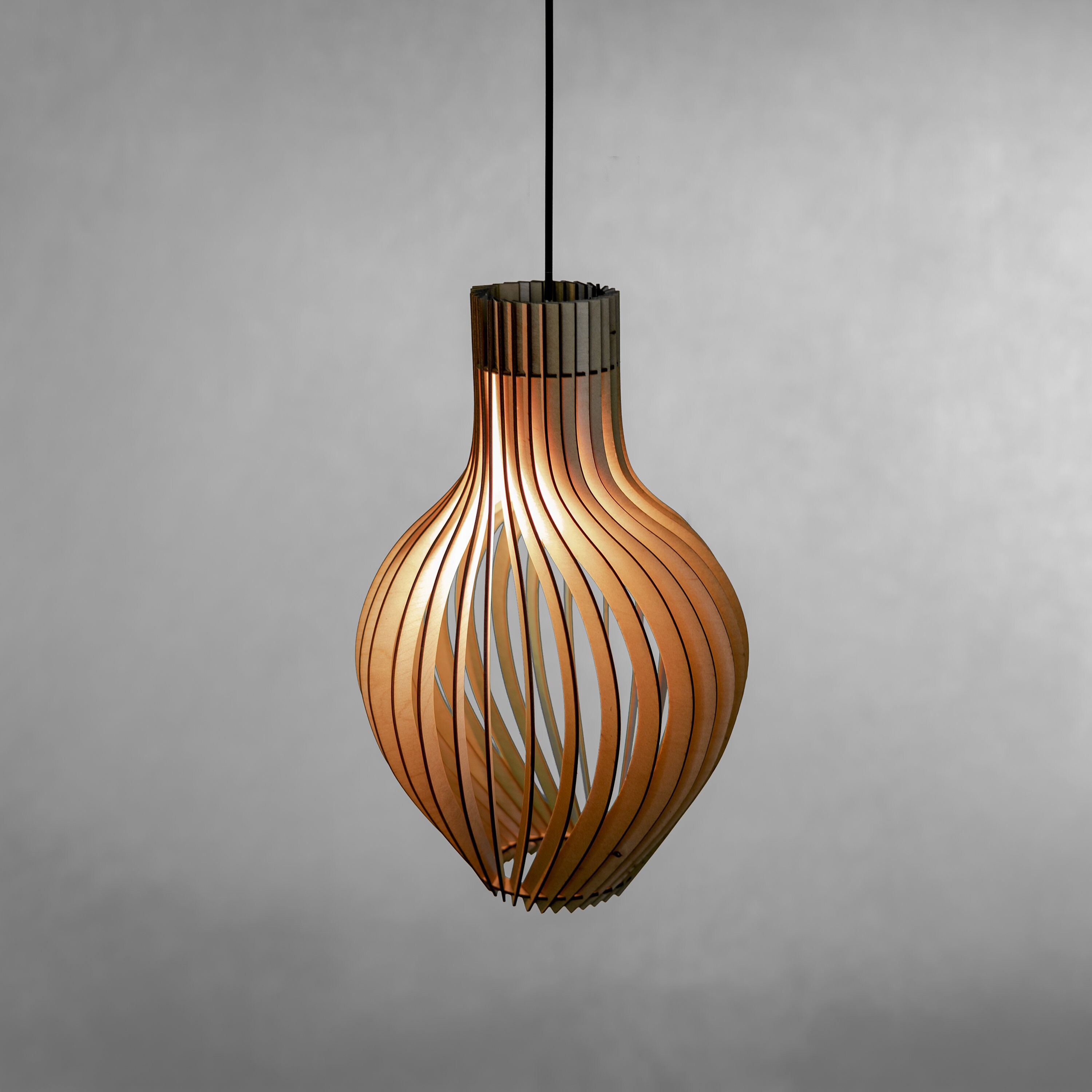 BLOOM Wood Pendant Light/ Hanging light / Modern Lamp / Light | Etsy