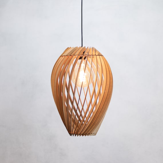 ROSE Pods-wood Pendant Light/ Hanging Light / Modern Lamp / | Etsy