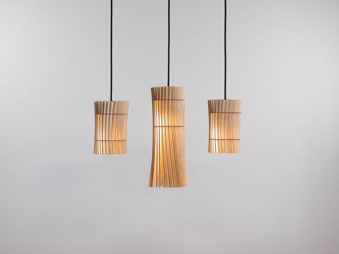 Modern Wood Pendant Light - Pendant Light , Modern Lighting , Ceiling ...