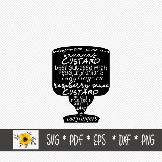 Friends Trifle Recipe SVG Thanksgiving SVG Silhouette Cut - Etsy