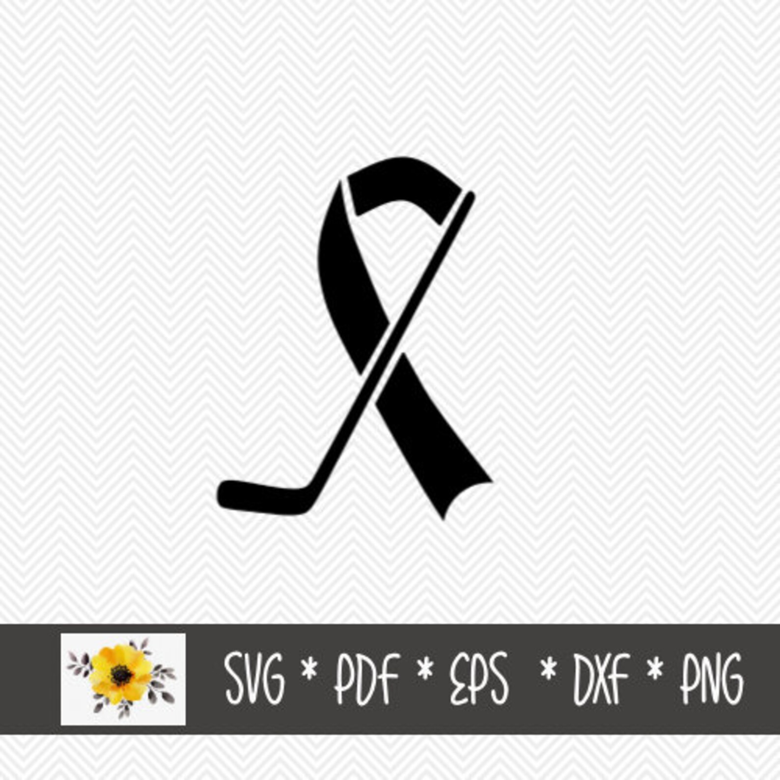 Hockey Against Cancer SVG | Inspirational SVG | Silhouette Cut File ...