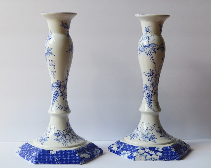 Spode Penny Lane Honeywall White Candlesticks (pair) - Etsy