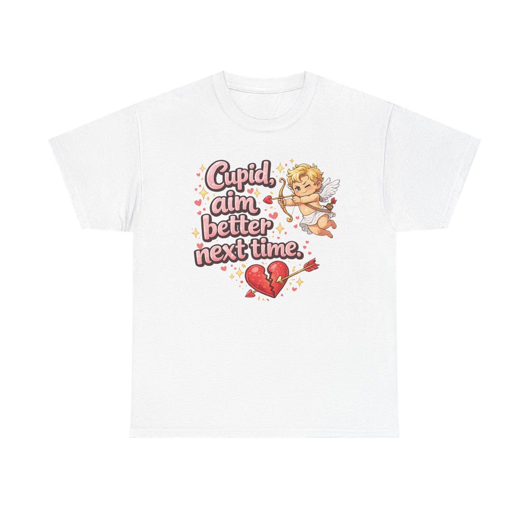 Cupid Cartoon With Broken Heart Tee | Valentine Cupid T-shirt - Etsy