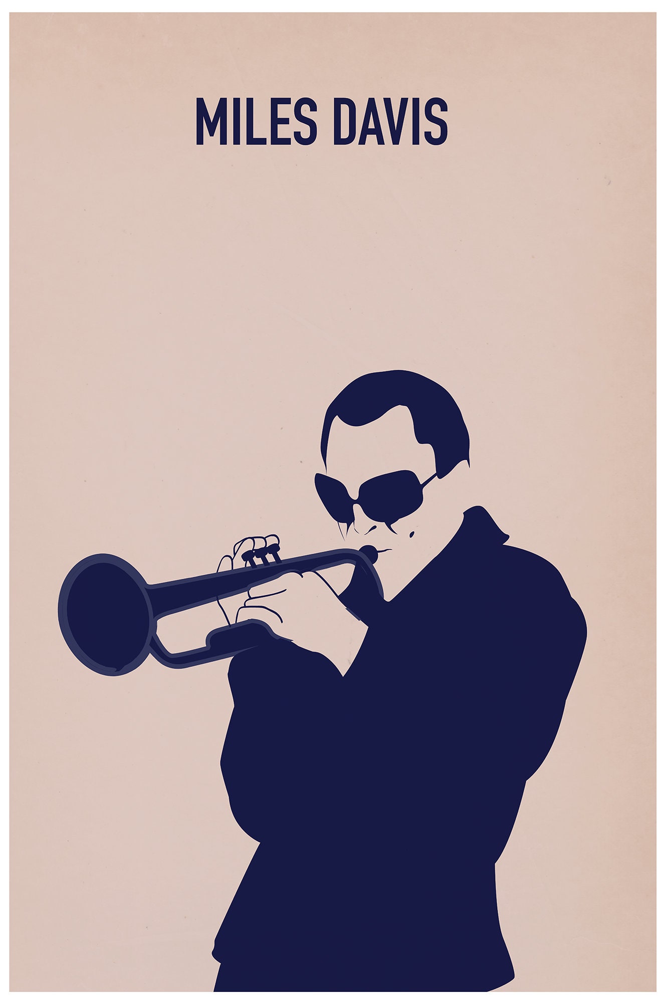 Miles Davis Trumpet pose 24 x 36 - Etsy.de