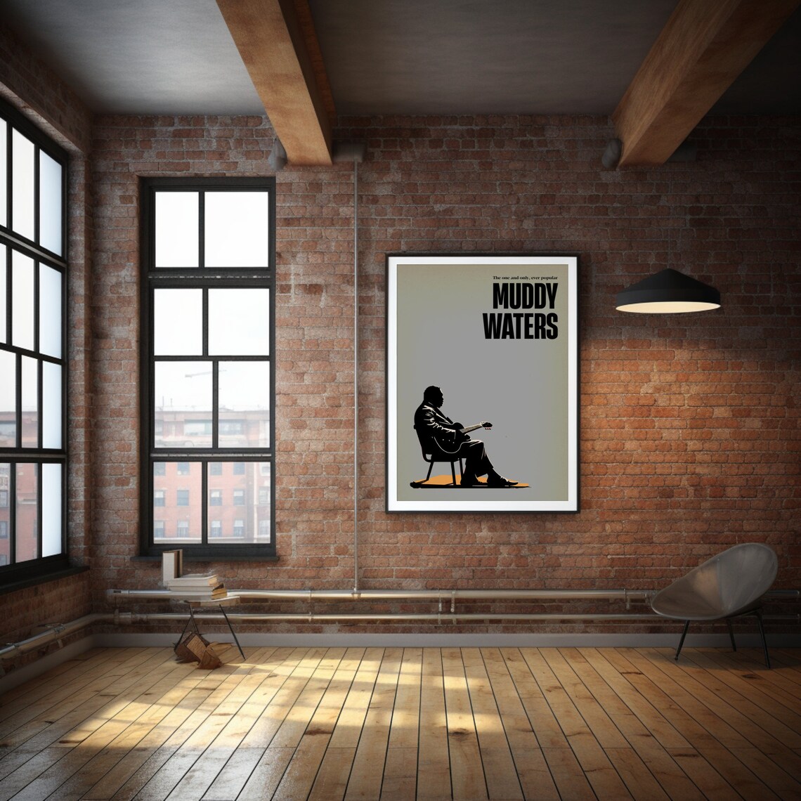 Muddy Waters Minimalist Vintage Poster 24 X 36 - Etsy