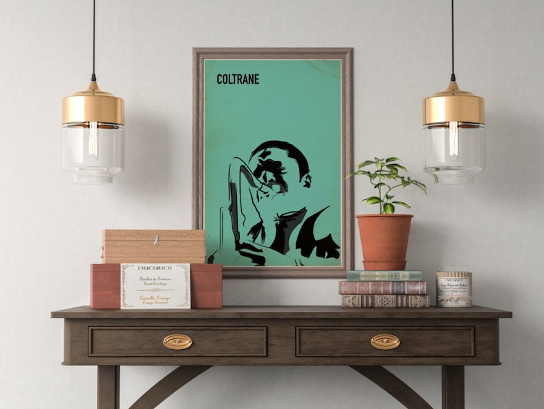 John Coltrane Brush Minimalist Vintage Jazz Poster 24 X 36 - Etsy