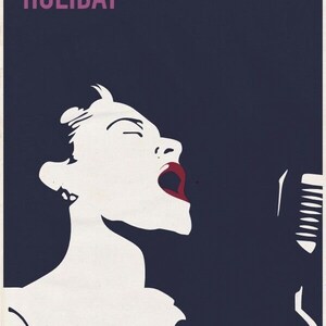 Billie Holiday Vintage Minimalist Jazz Poster 24 X 36 - Etsy