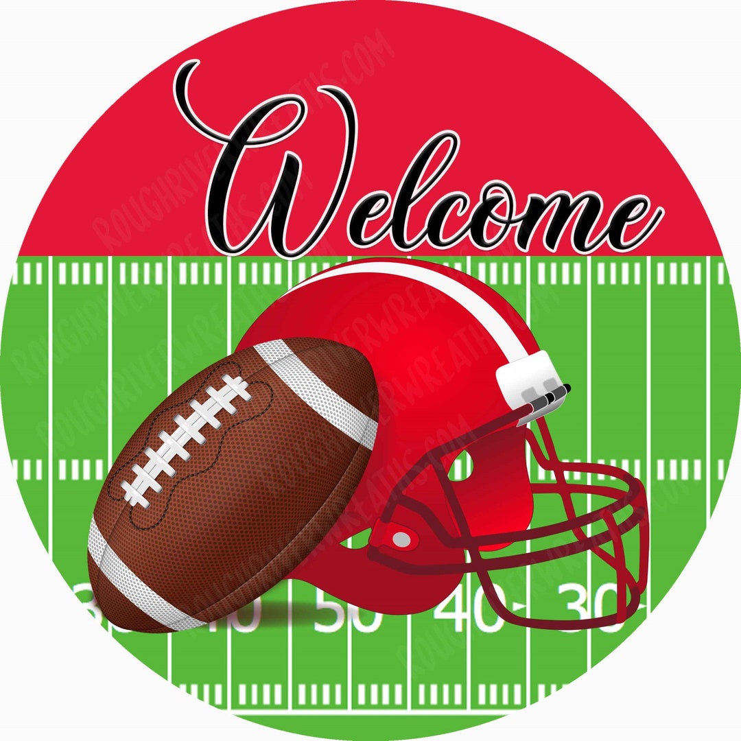 Fall Wreath Sign, Football Wreath Sign, Fall & Football Wreath Sign ...