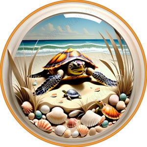 Turtle Wreath Sign - Beach Wreath Sign - Wreath Sign Turtle - Wreath ...