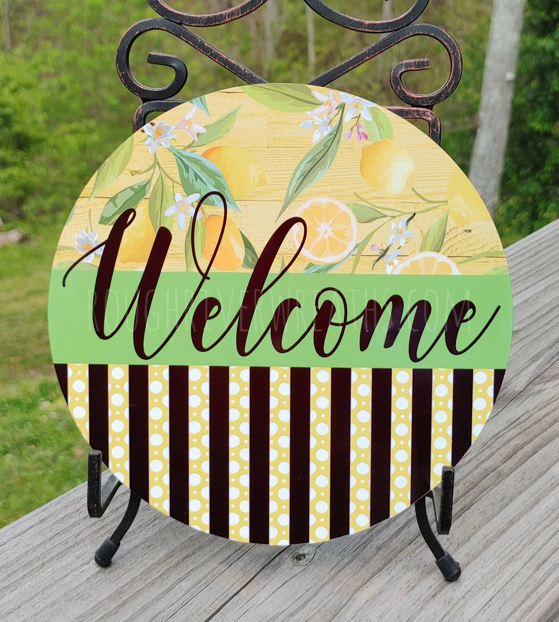 Lemon Wreath Sign Lemon Accent Sign for Wreath Lemon Metal | Etsy
