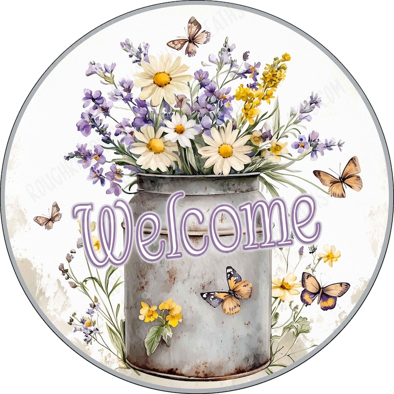 Flower Milk Can Aluminum Sign, One Dimensional Flat - Lightweight-no ...