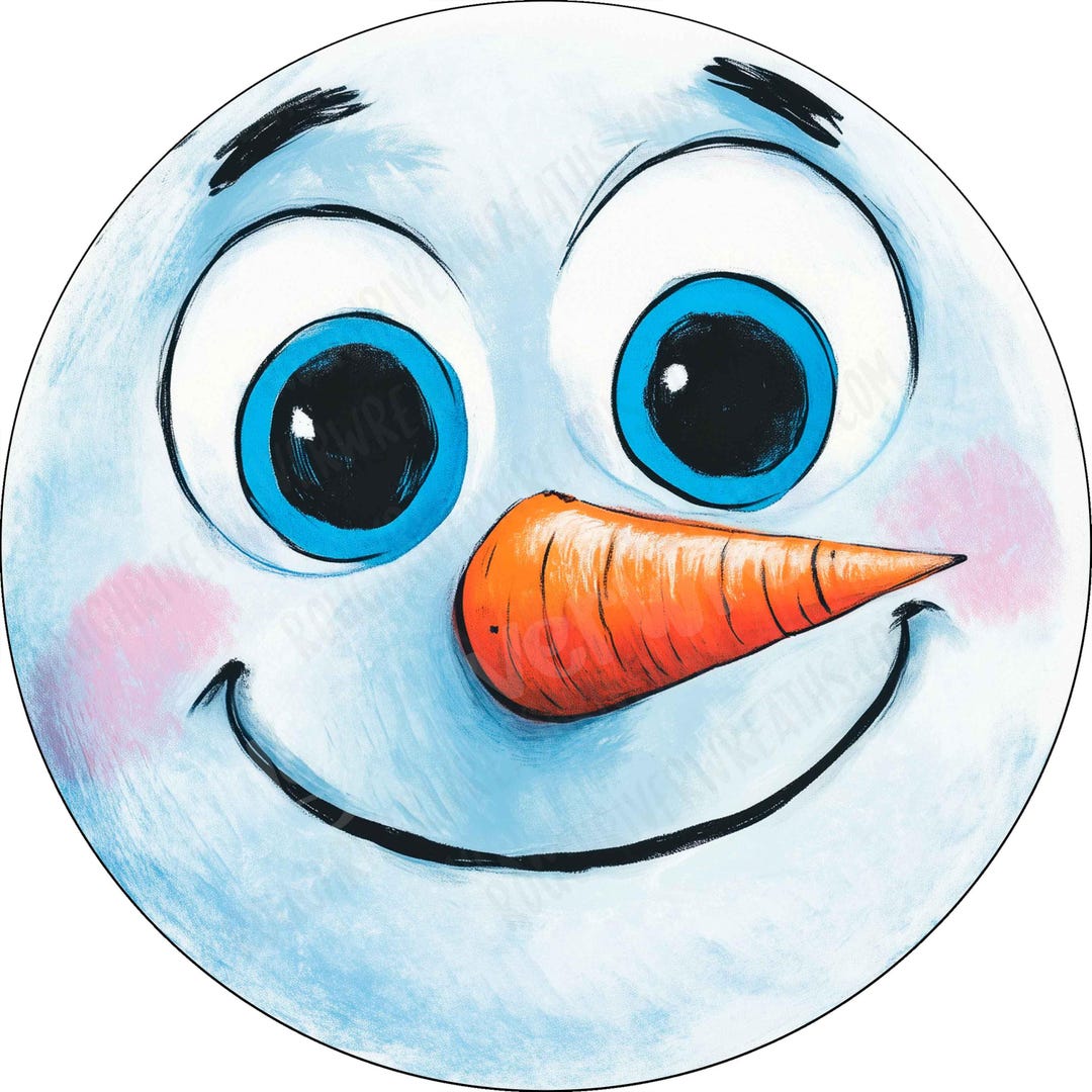 Snowman Face Wreath Sign, Snowman Wreath Sign, Christmas Snowman Face ...