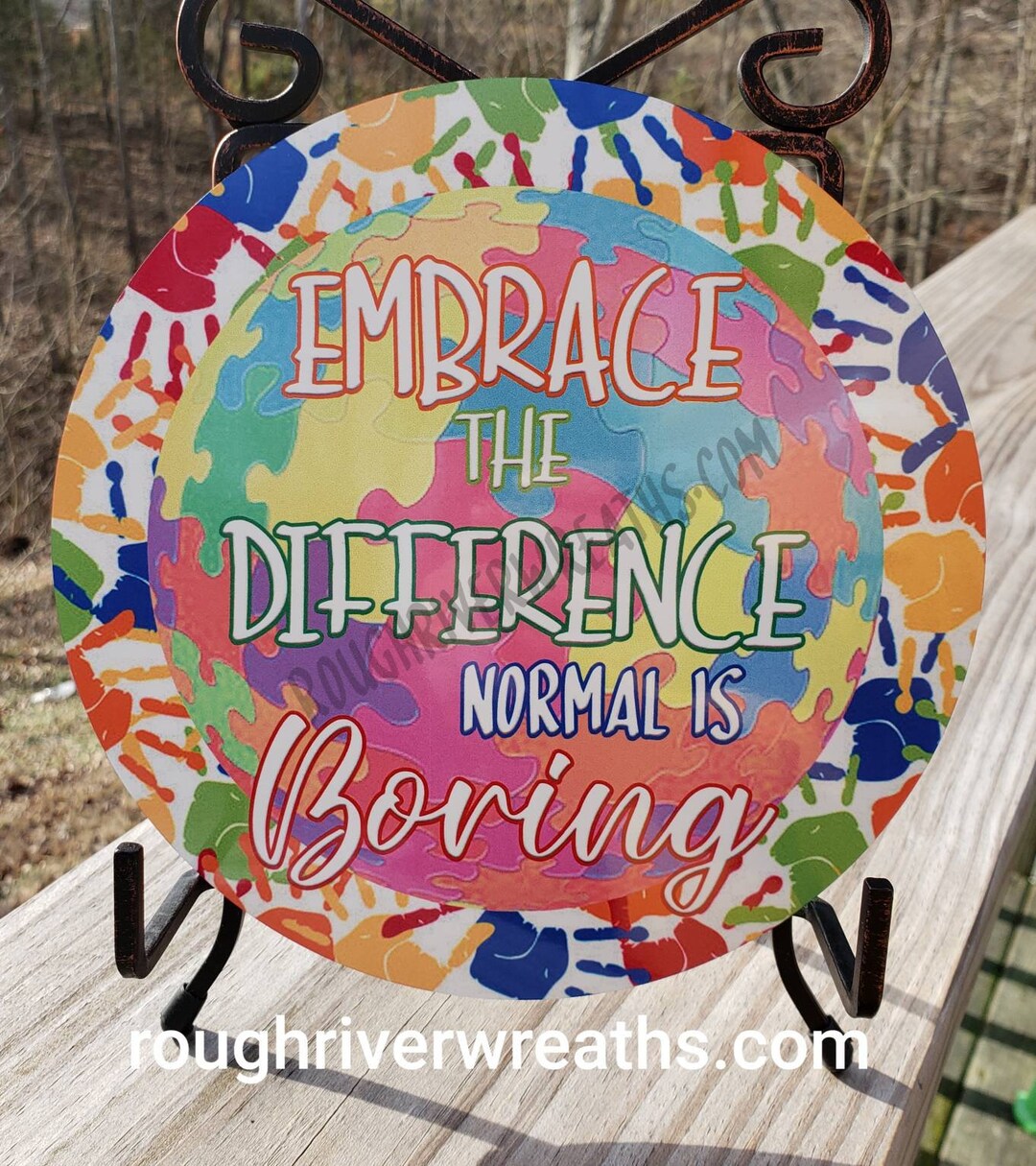 Autism Support Wreath Sign Autism Awareness Sign Autism - Etsy