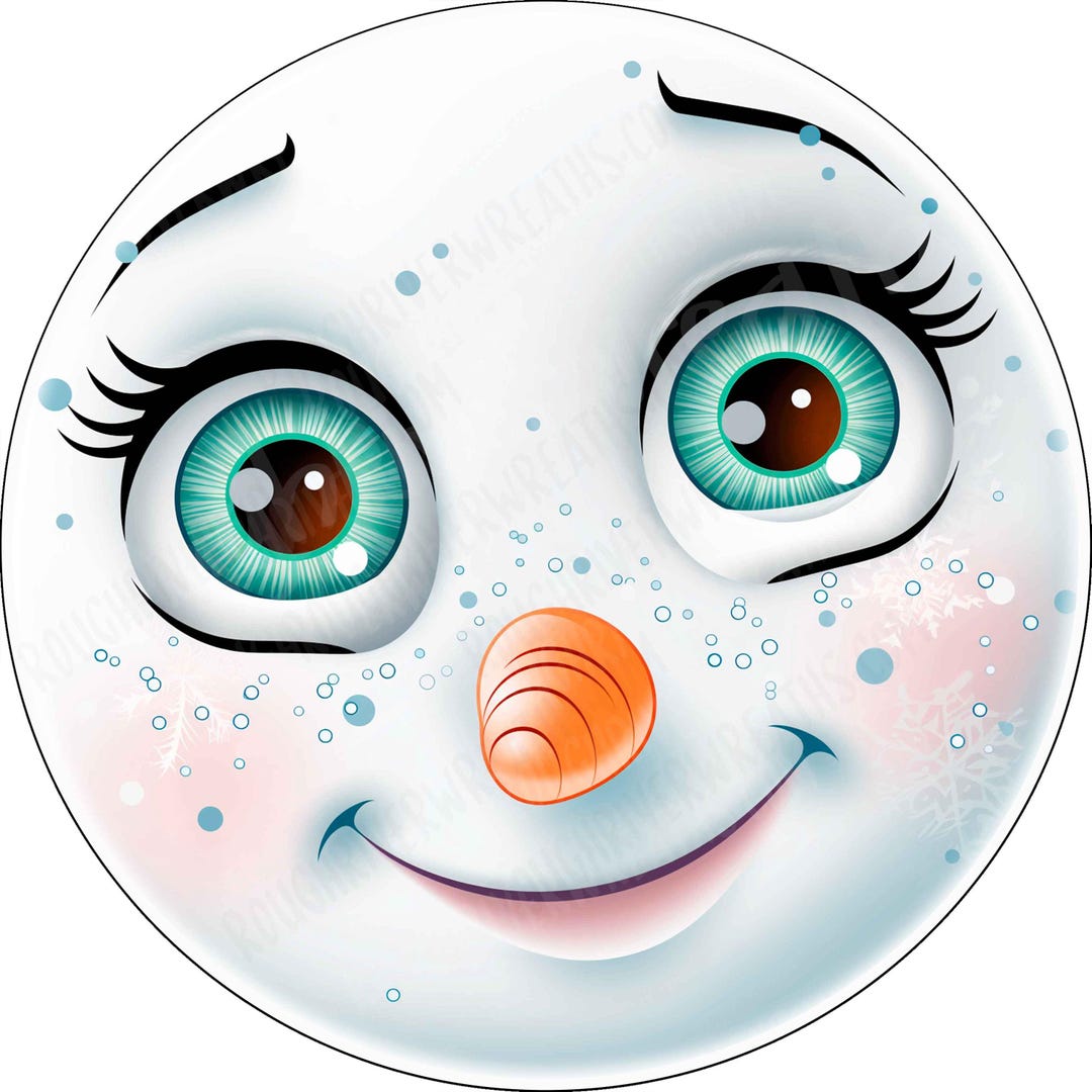 Snowman Face Wreath Sign, Snowman Wreath Sign, Christmas Snowman Face ...