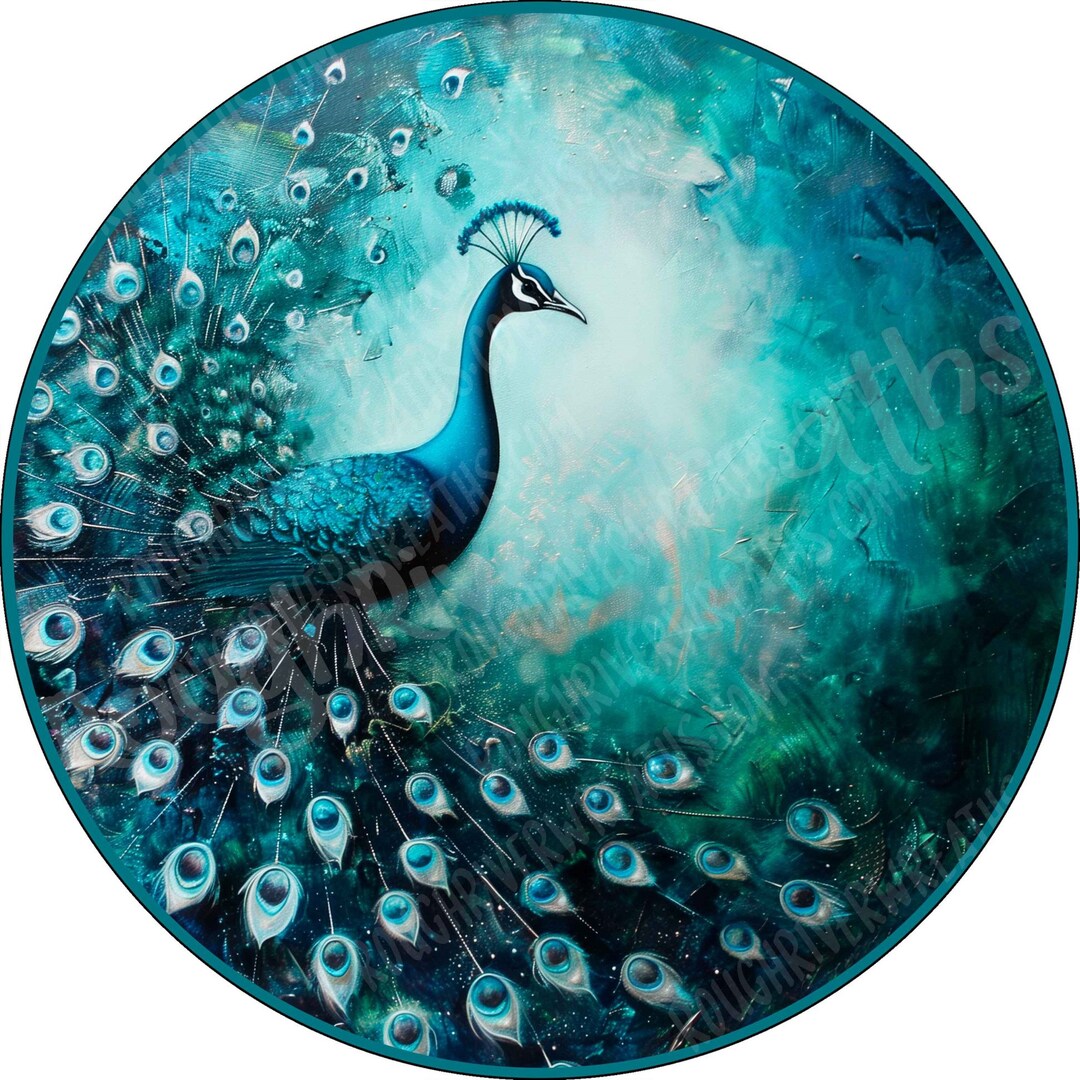 Peacock Wreath Sign, Peacock Accent Sign, Peacock Accent Sign for ...