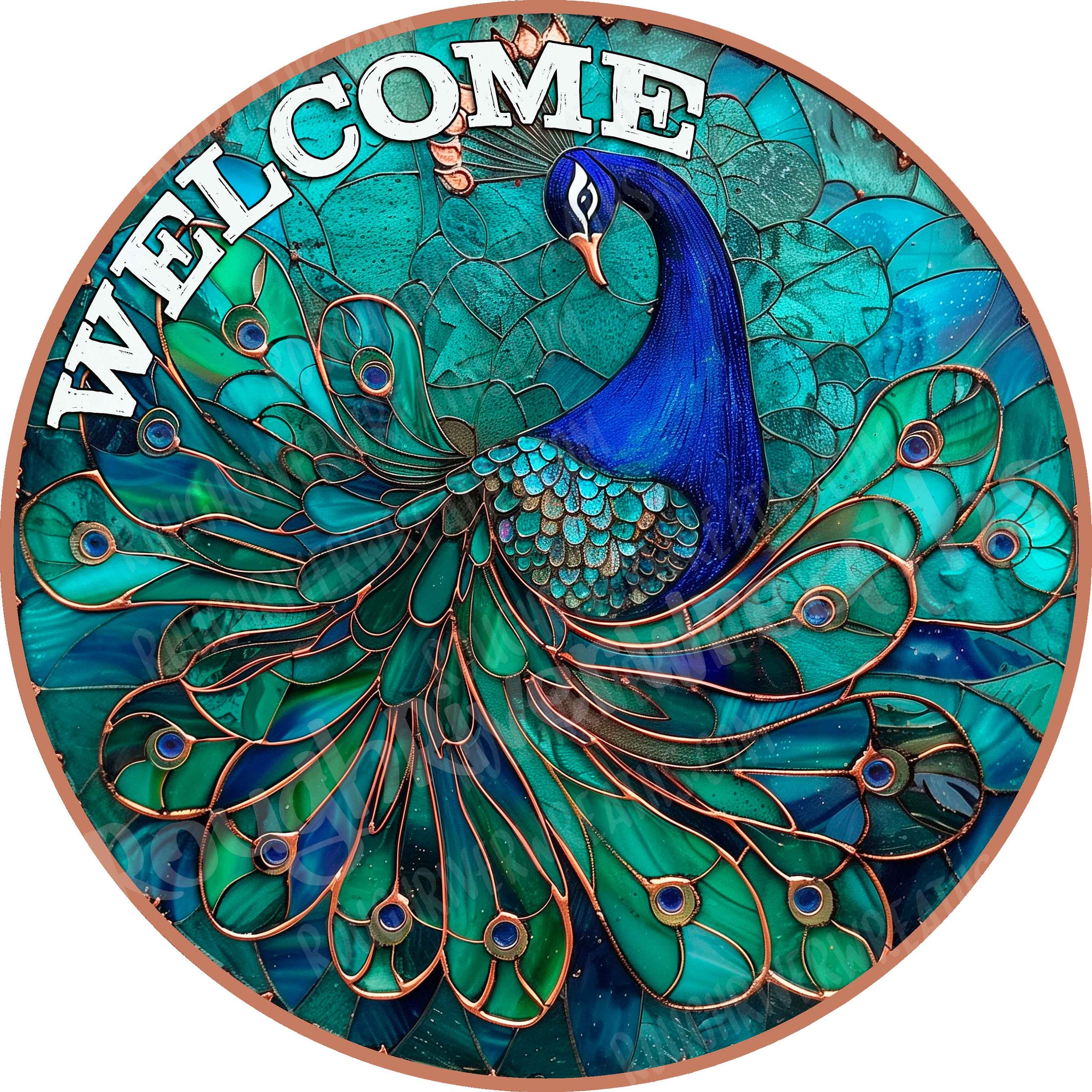 Peacock Wreath Sign, Peacock Accent Sign, Peacock Accent Sign for ...