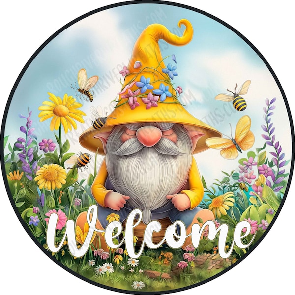 Gnome Welcome Sign - Etsy