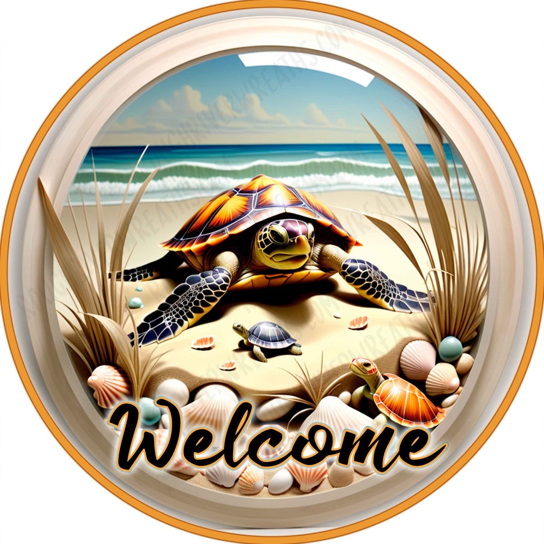 Turtle Wreath Sign Beach Wreath Sign Wreath Sign Turtle Wreath Sign ...