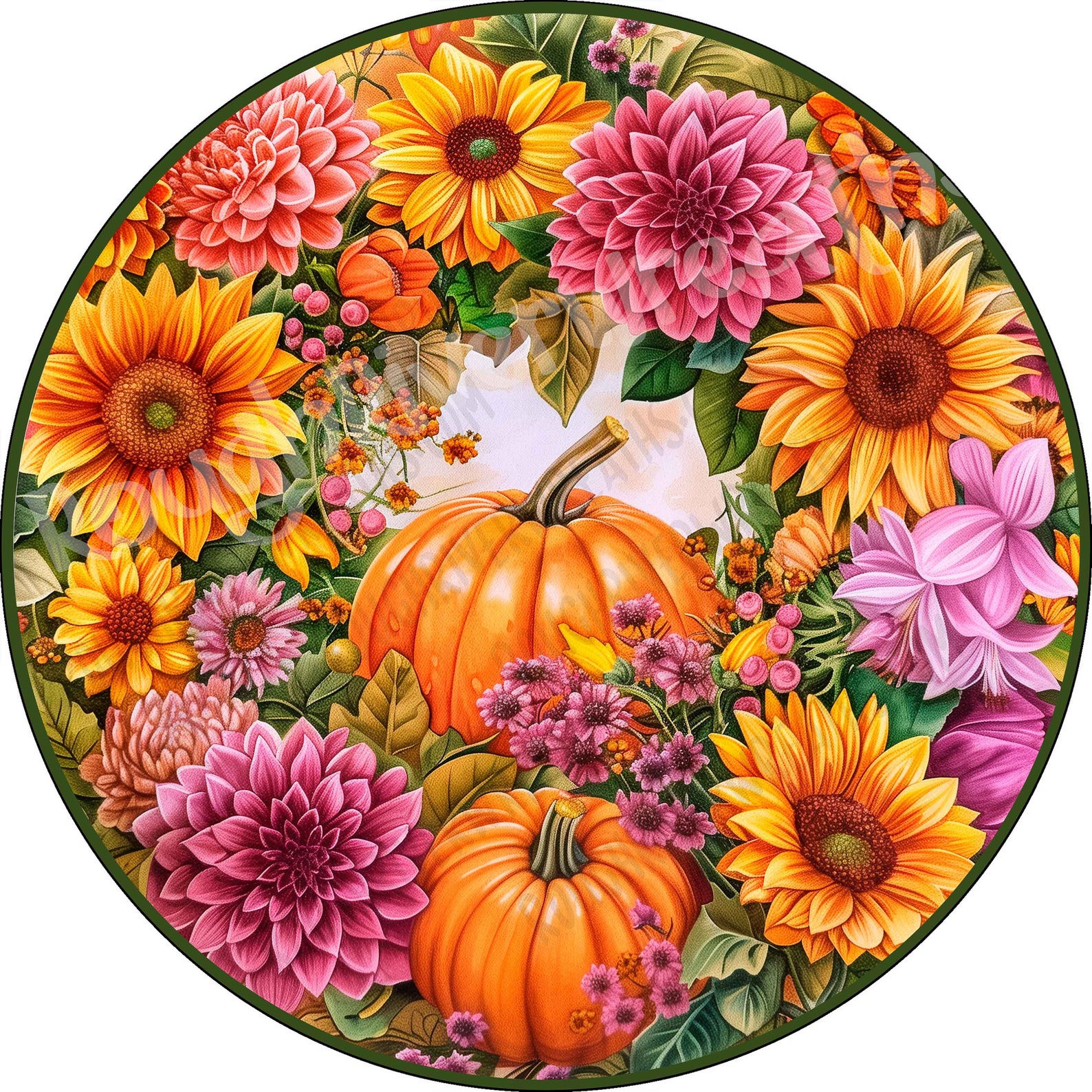 Fall Pumpkin Wreath Sign, Floral Fall Sign, Pumpkin Wreath Sign, Metal ...