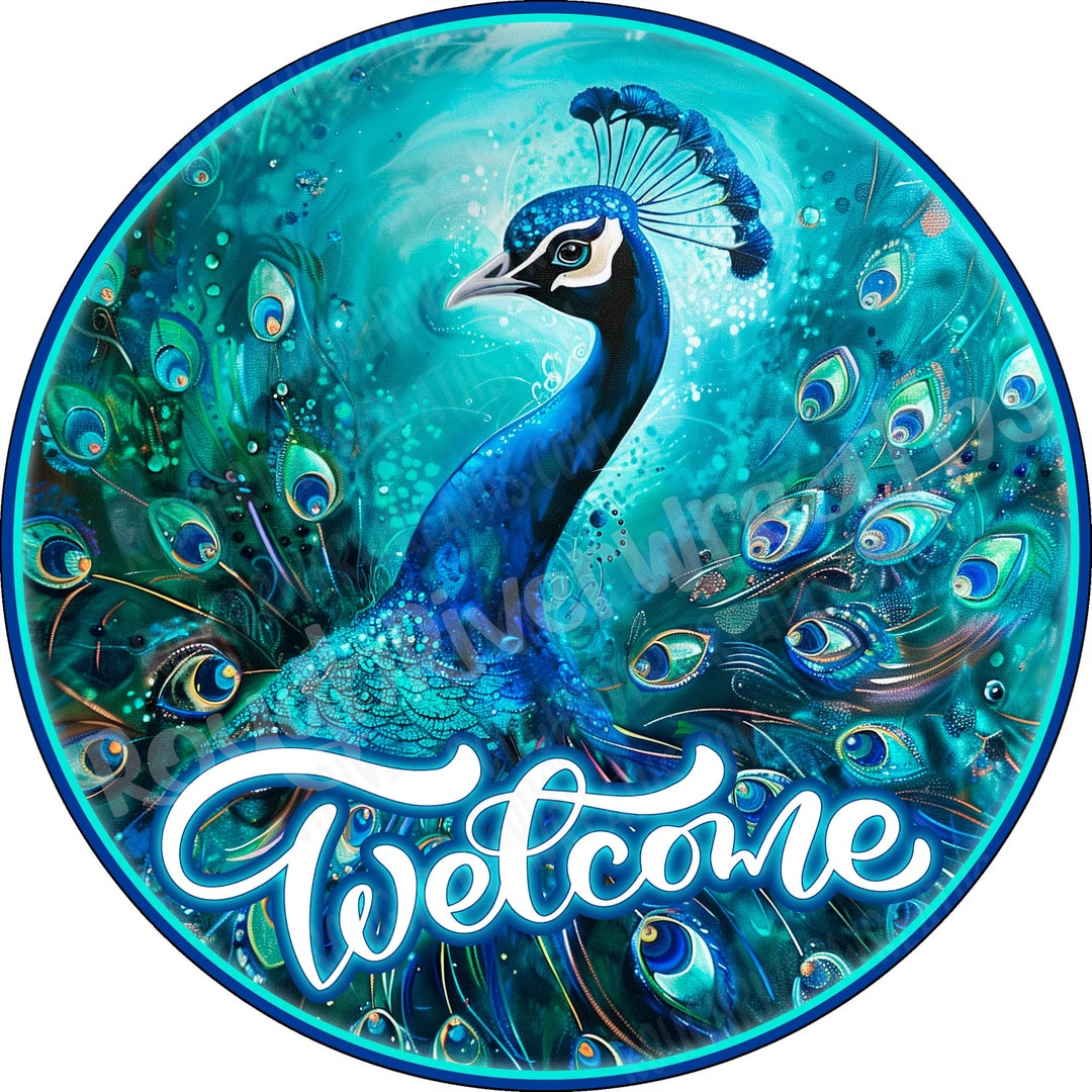Peacock Wreath Sign, Peacock Accent Sign, Peacock Accent Sign for ...