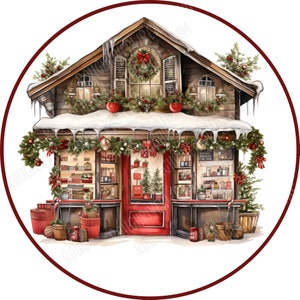 Christmas Wreath Sign, Christmas Shop Sign, Christmas Store Sign ...