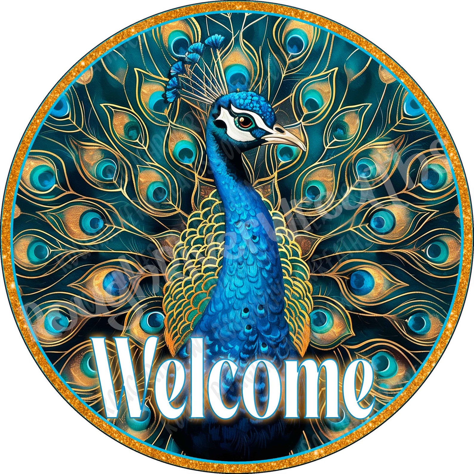 Peacock Wreath Sign, Peacock Accent Sign, Peacock Accent Sign for ...