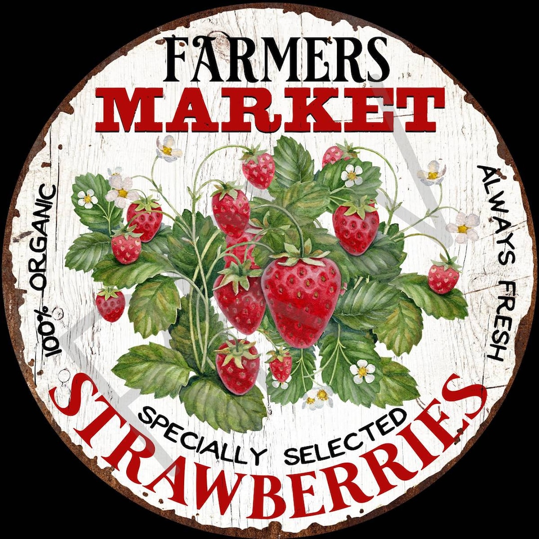 Strawberry Wreath Sign, Strawberry Sign, Welcome Wreath Sign, Metal ...