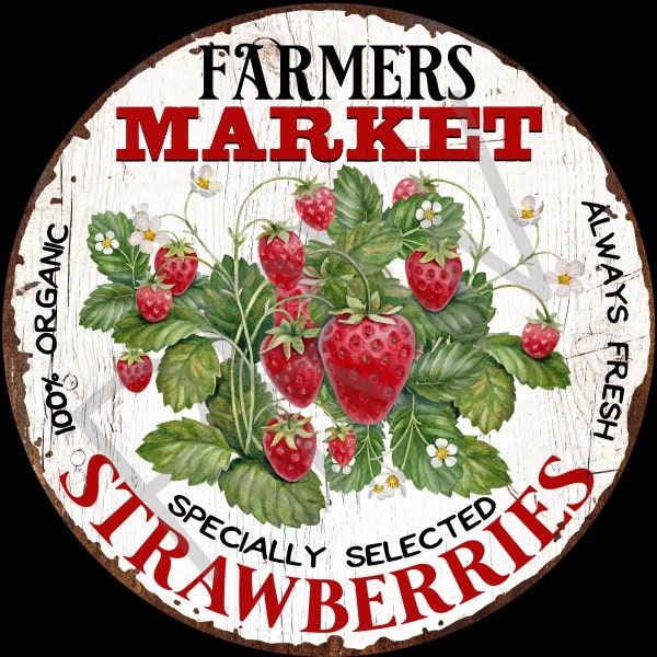 Strawberry Sign - Etsy