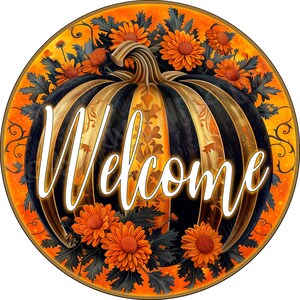 Stripe Pumpkin Sign, Black and Orange Check Pumpkin Sign, Fall Sign ...