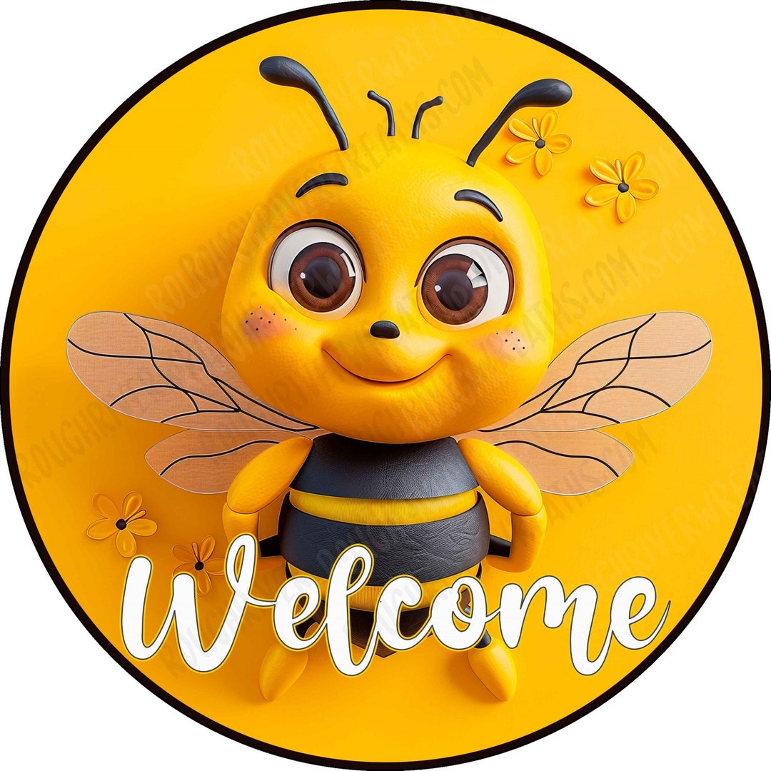 Bee Sign, Bee Decor, Spring Summer Sign, Black and Yellow Sign ...