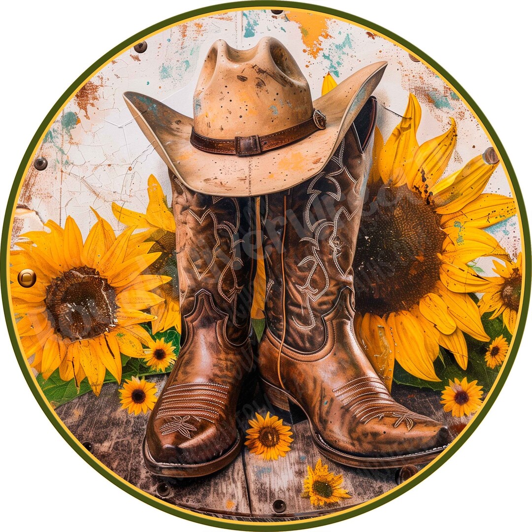 Cowgirl Welcome Sign, Western Wreath Sign, Cowgirl Boots Sign, Cowboy ...