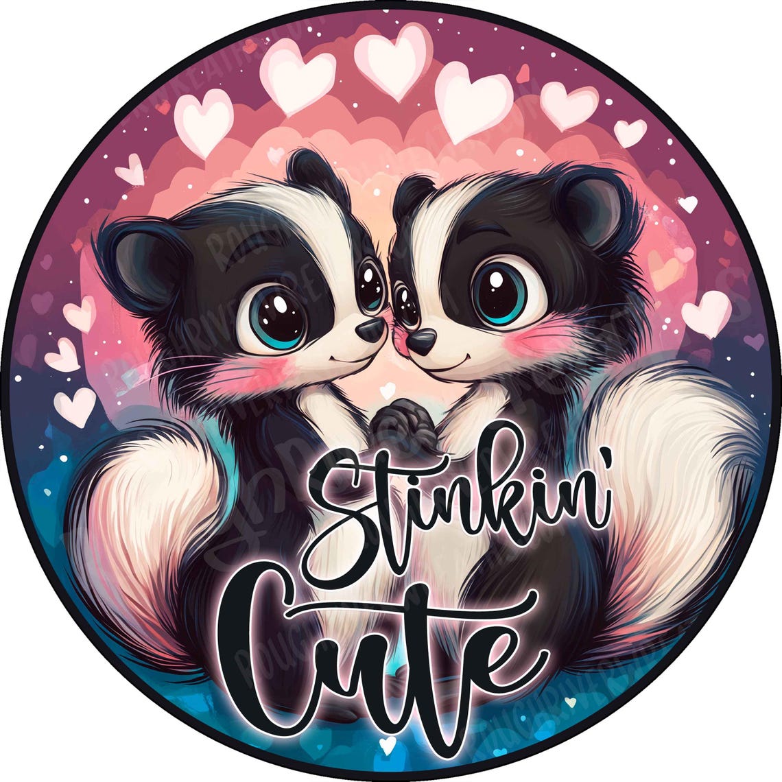 Adorable Skunk Couple Valentine's Wreath Sign, Heart Sign, Love Stinks ...