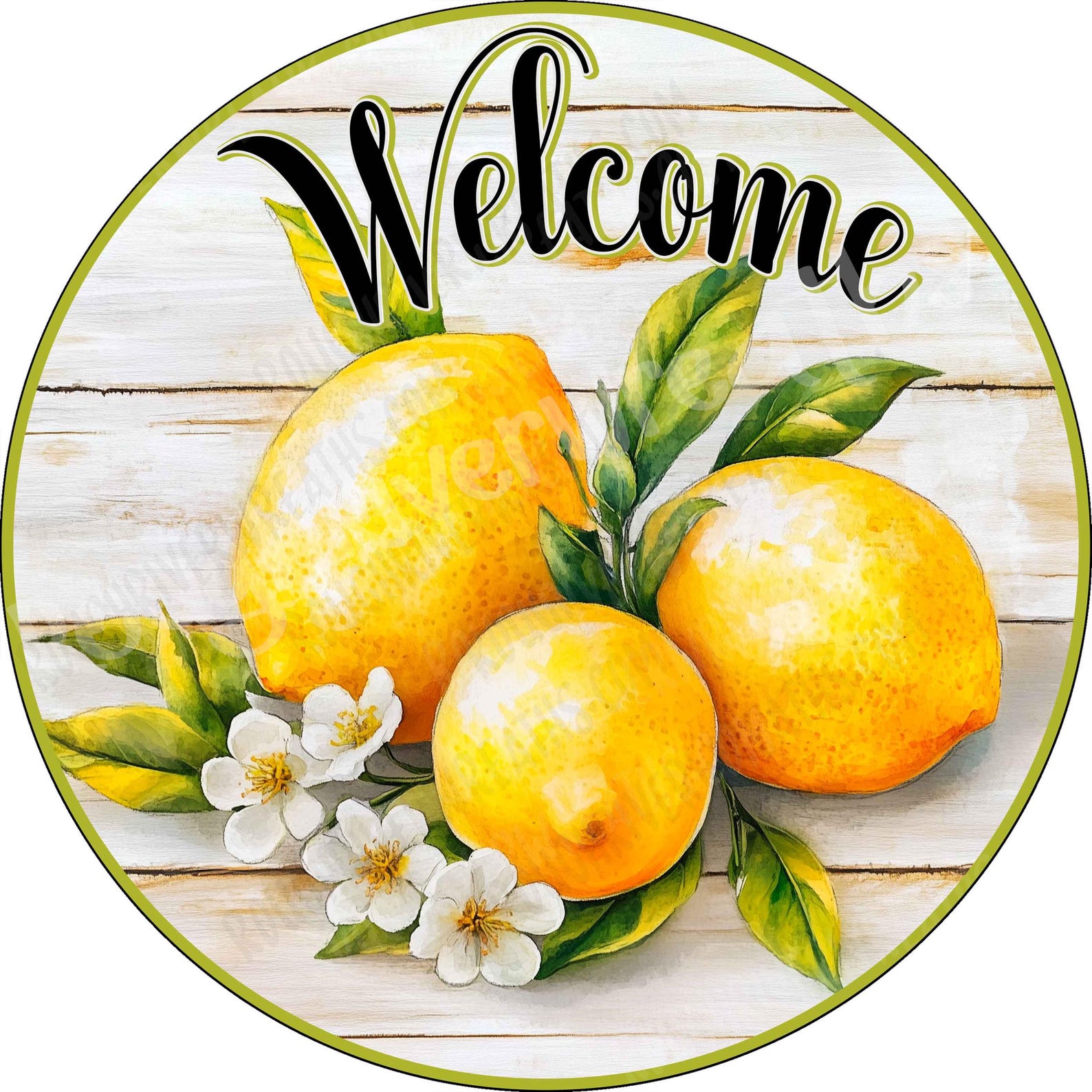 Lemon Wreath Sign, Lemon Accent Sign for Wreath, Lemon Metal Wreath ...