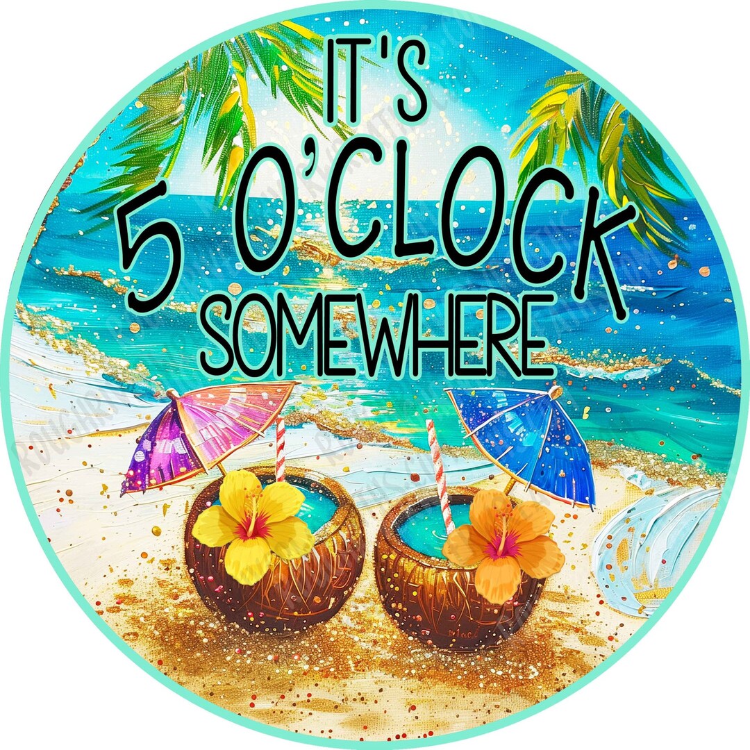 Beach Wreath Sign - Welcome Wreath Sign - Wreath Sign Beachy - Colorful ...