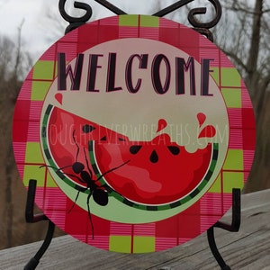 Watermelon Wreath Sign, Watermelon Sign, Colorful Summer Wreath Sign ...