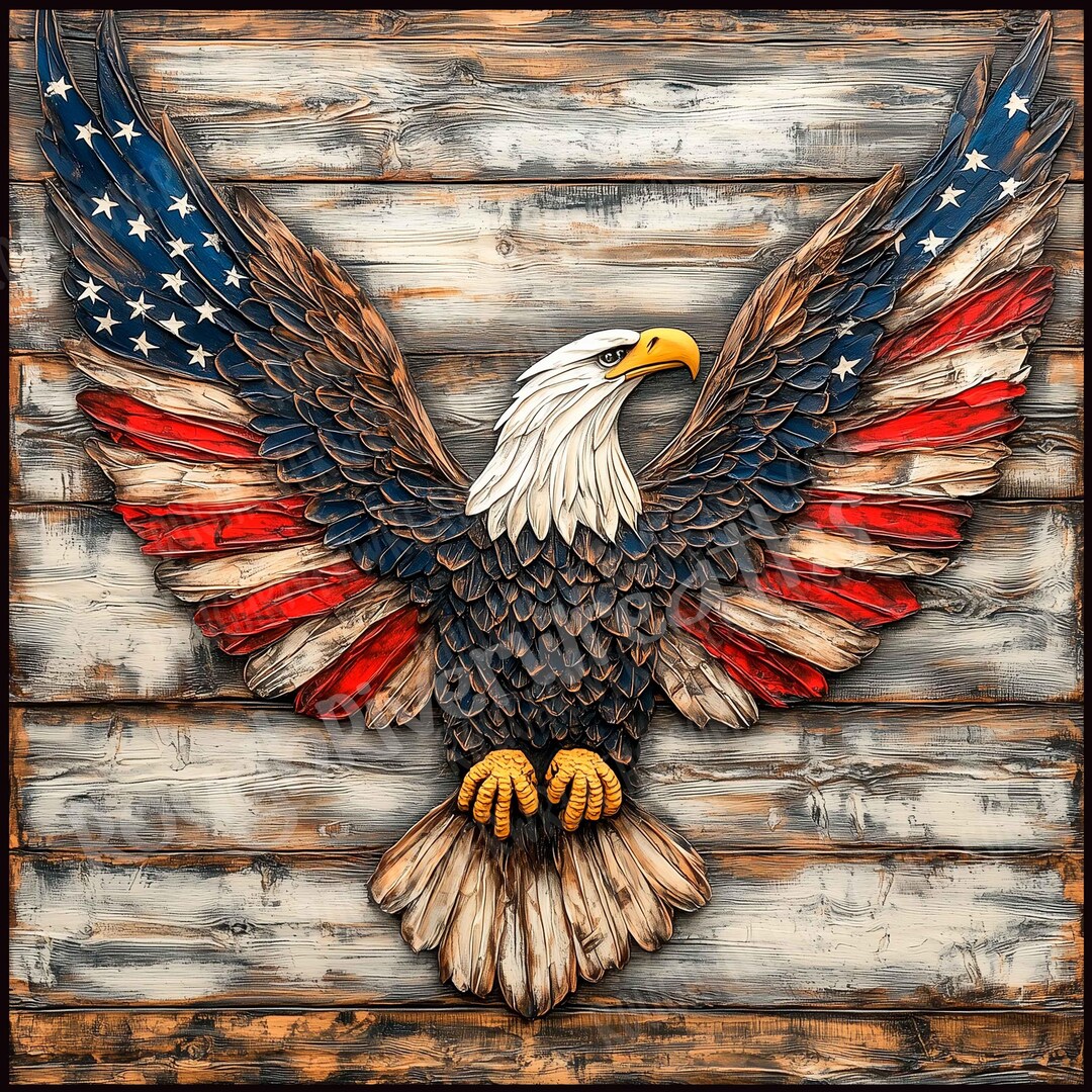 Eagle Wreath Sign - 12x12 Square Eagle Sign - Aluminum Sign for Wreath ...