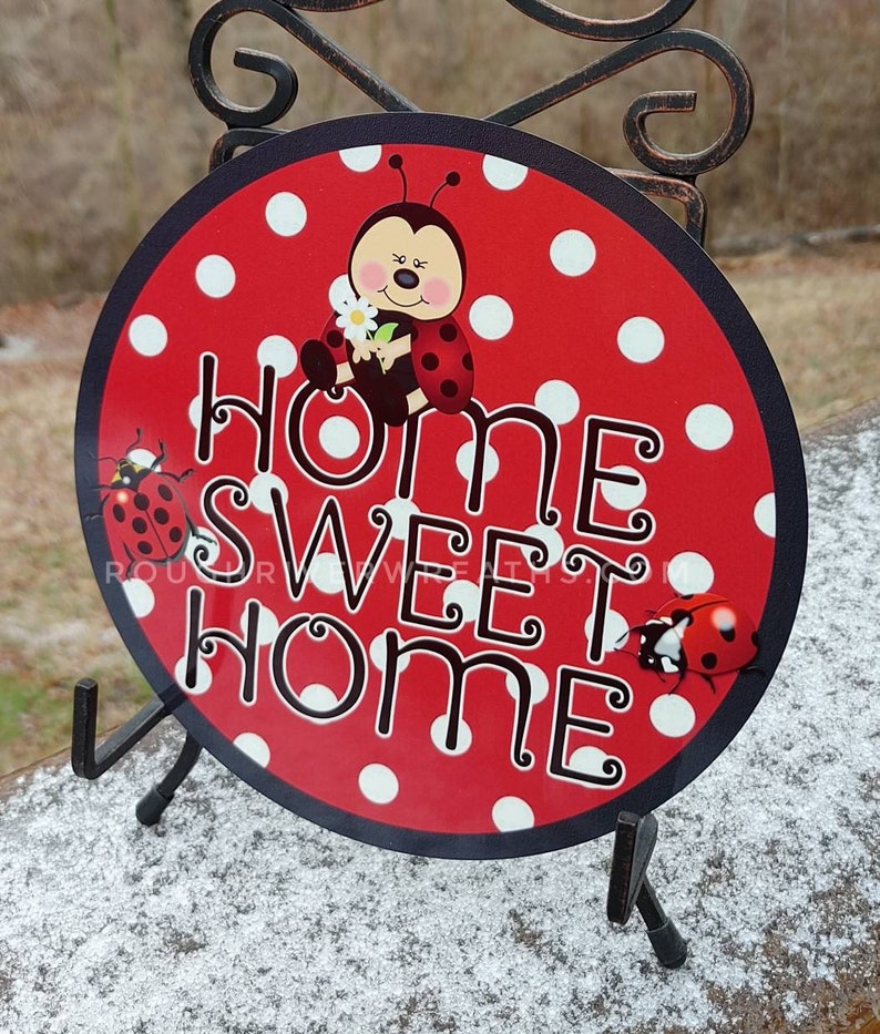 Home Sweet Home Ladybug Wreath Sign Ladybug Wreath Sign Home - Etsy