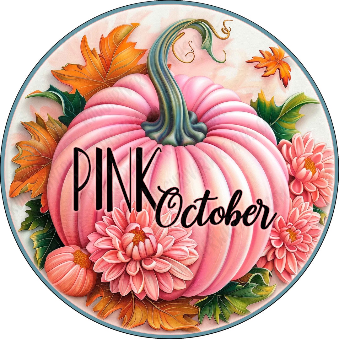 Pink Pumpkin Wreath Sign, Fall Sign, Pumpkin Wreath Sign, Aluminum Sign ...