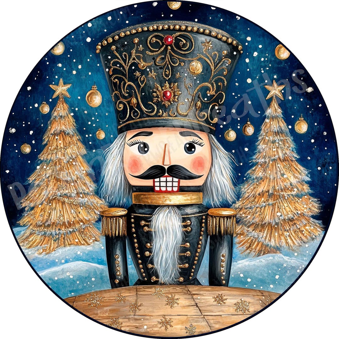 Nutcracker Wreath Sign, Christmas Wreath Sign, Nutcracker Sign, Holiday ...