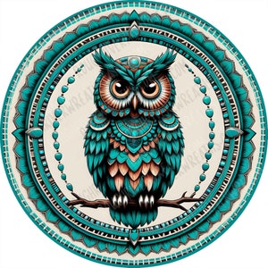 Southwest Owl Welcome Sign, Owl Sign, Turquoise Owl Wreath Sign, Cute ...